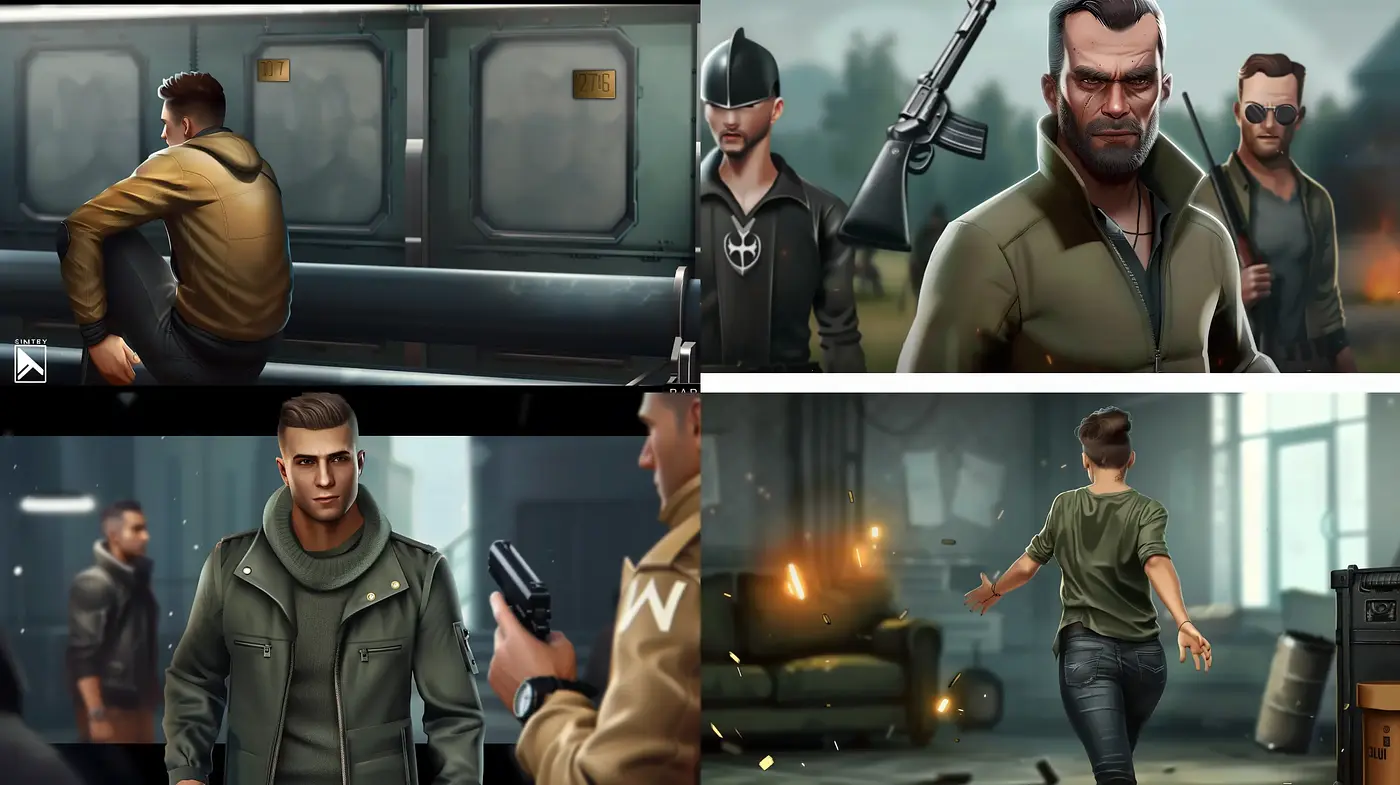 A Midjourney Style - Gritty Cinematic Concept Art with a Modern Action ...